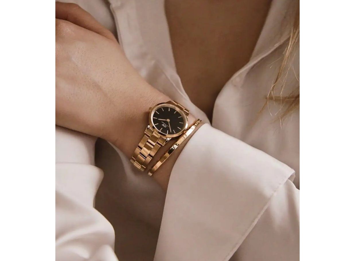 Женские часы Daniel Wellington DW00100214 Iconic Link 28 Rose Gold ...